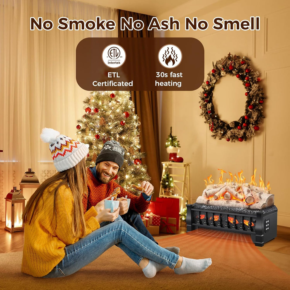 Electric Portable Fake Log Fireplace Insert – Canva Home